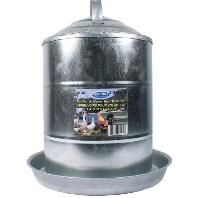 Galvanized Poultry & Game Bird Waterer — Mackey's