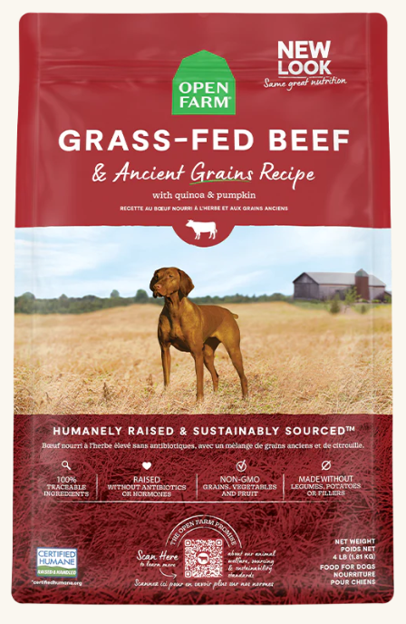Open Farm Grass-Fed Beef & Ancient Grains Dry Dog Food — Mackey's