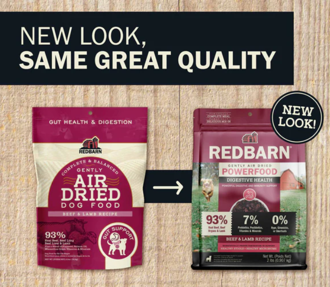Redbarn Air Dried Dog Food Powerfood Gut Health and Digestion Beef & L ...