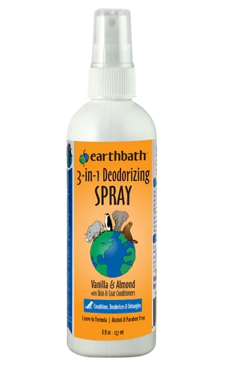 Earthbath 3-in-1 Deodorizing Spray for Pets - Vanilla & Almond, 8oz ...