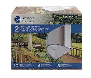 Solar Light Wedge Stainless Steel and Plastic, 5 lumen, 2pk — Mackey's